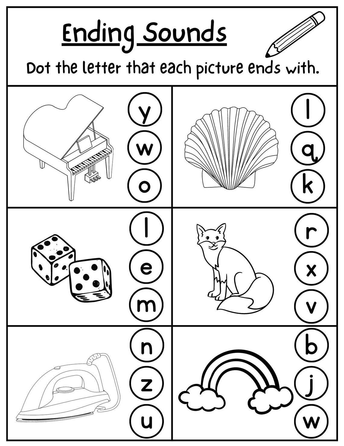 Ending Sound Worksheets Alphabet Worksheet Letter Sounds Worksheet