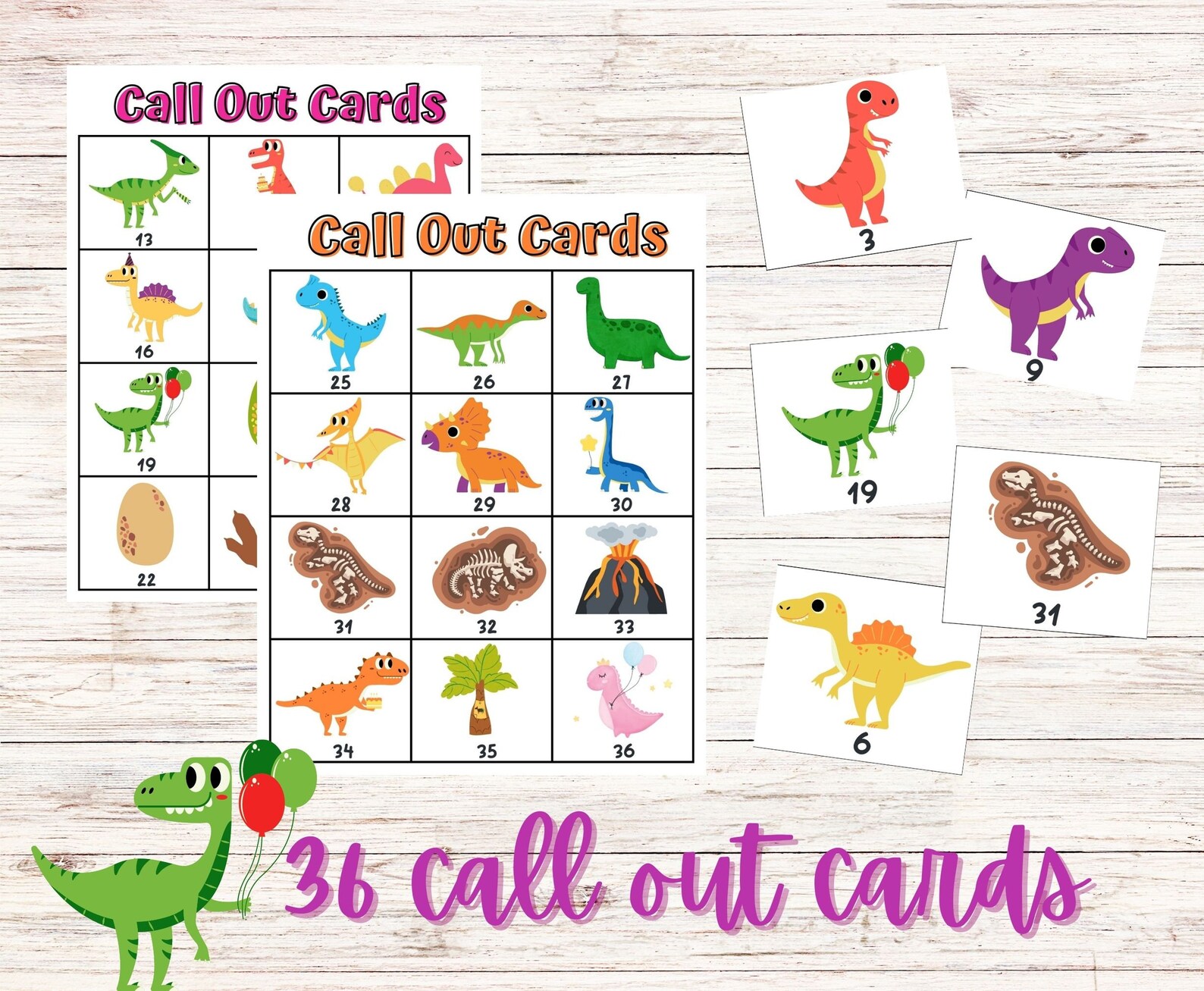 Dinosaur Bingo Game Dinosaur Party Game Dinosaur Bingo - Etsy