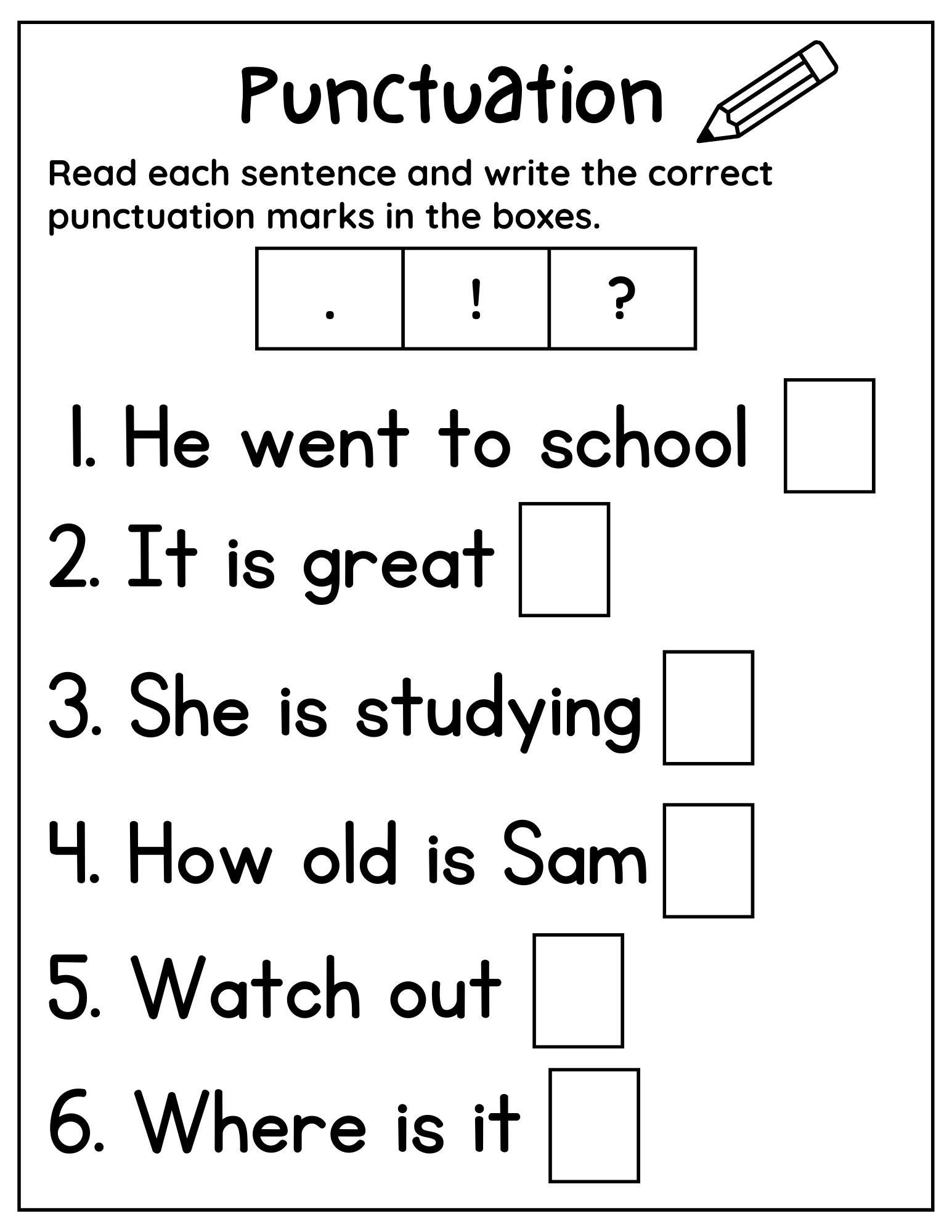10 Printable Punctuation Worksheets, Punctuation Practice Worksheets ... 10 Printable Punctuation Worksheets, Punctuation Practice Worksheets ...