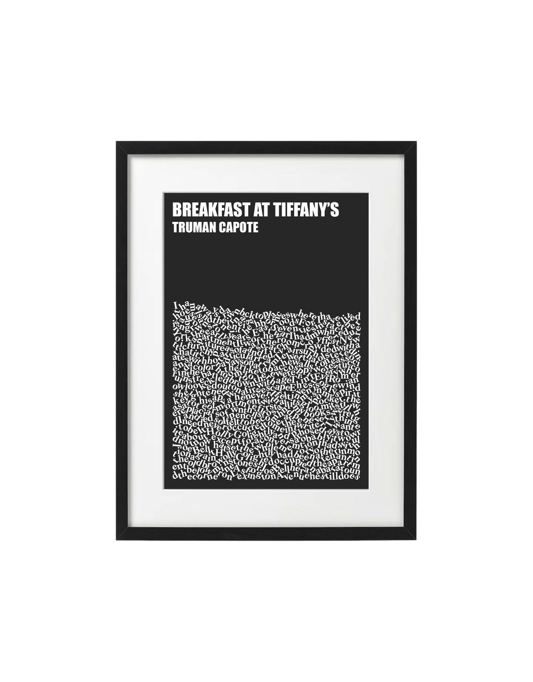 Breakfast at Tiffany's, Truman Capote, Original 'word Soup' Style Art ...