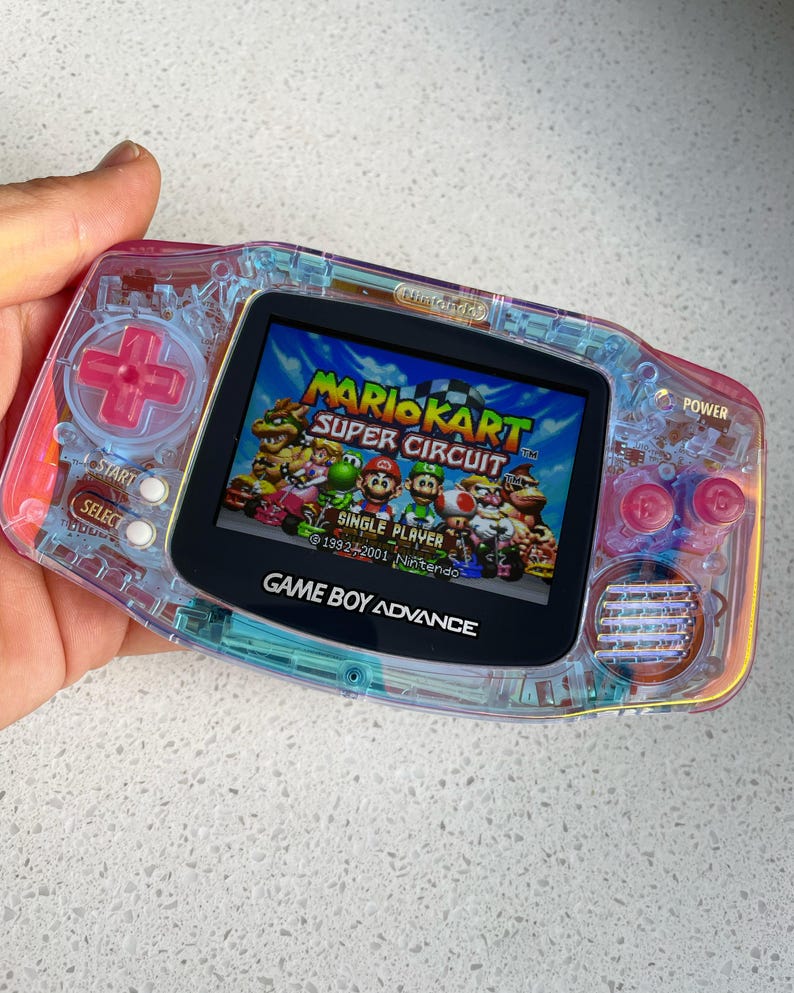 Nintendo Gameboy Advance GBA Game Boy AGB Backlit IPS V5 Crystal Clear ...
