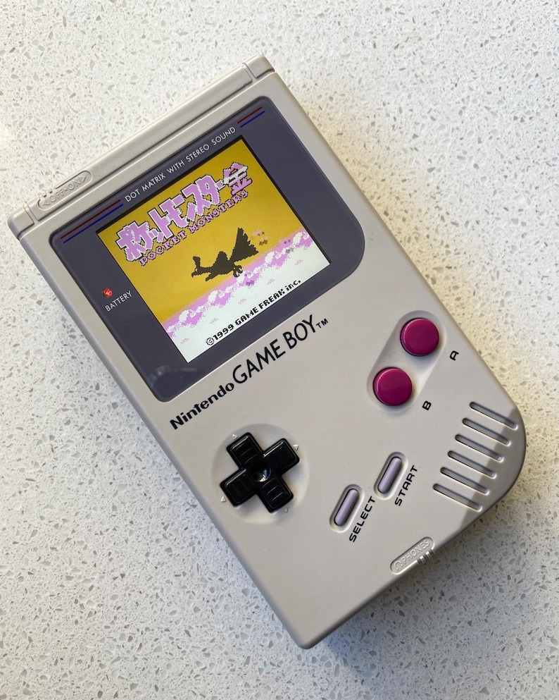 Nintendo Gameboy DMG 01 Game Boy Backlit IPS V2 LCD off White Play It ...