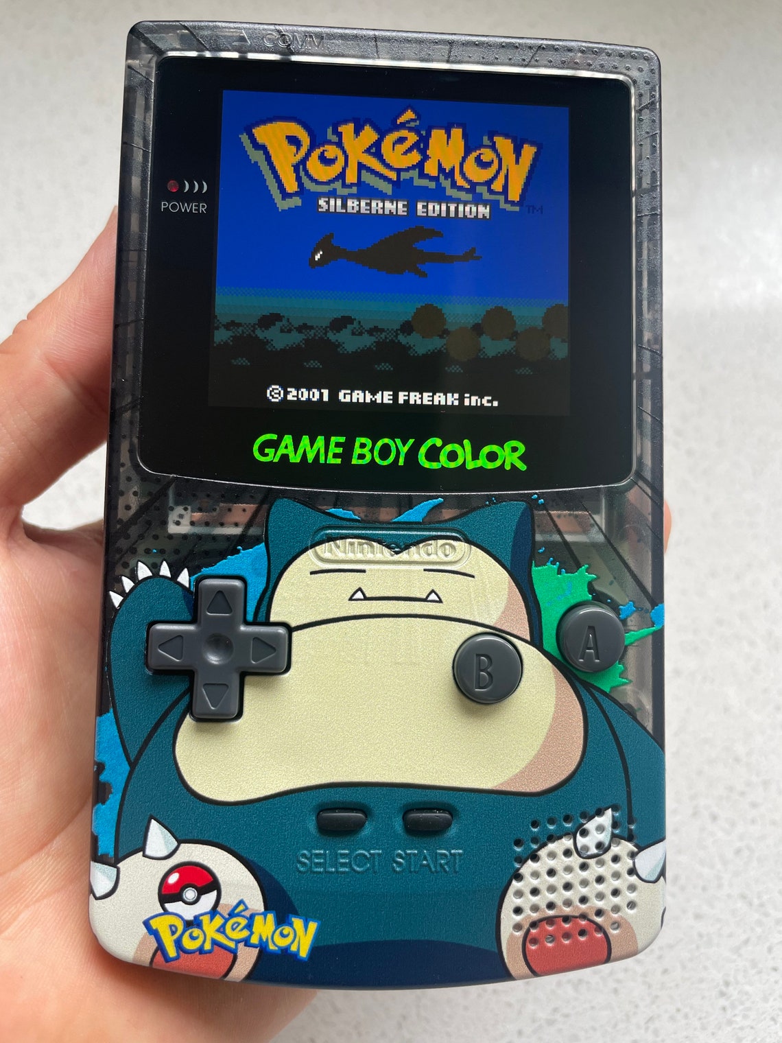 Nintendo Gameboy Color Colour Game Boy BACKLIT IPS Q5 V2 GBC Snorlax ...