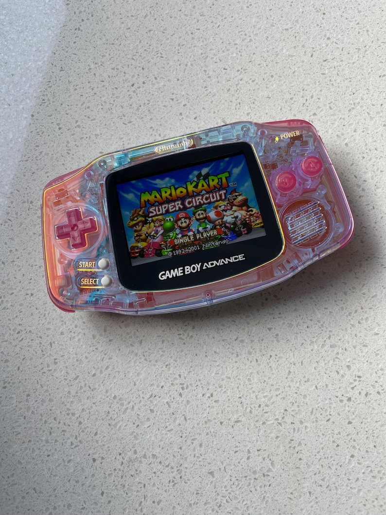 Nintendo Gameboy Advance GBA Game Boy AGB Backlit IPS V5 Crystal Clear ...