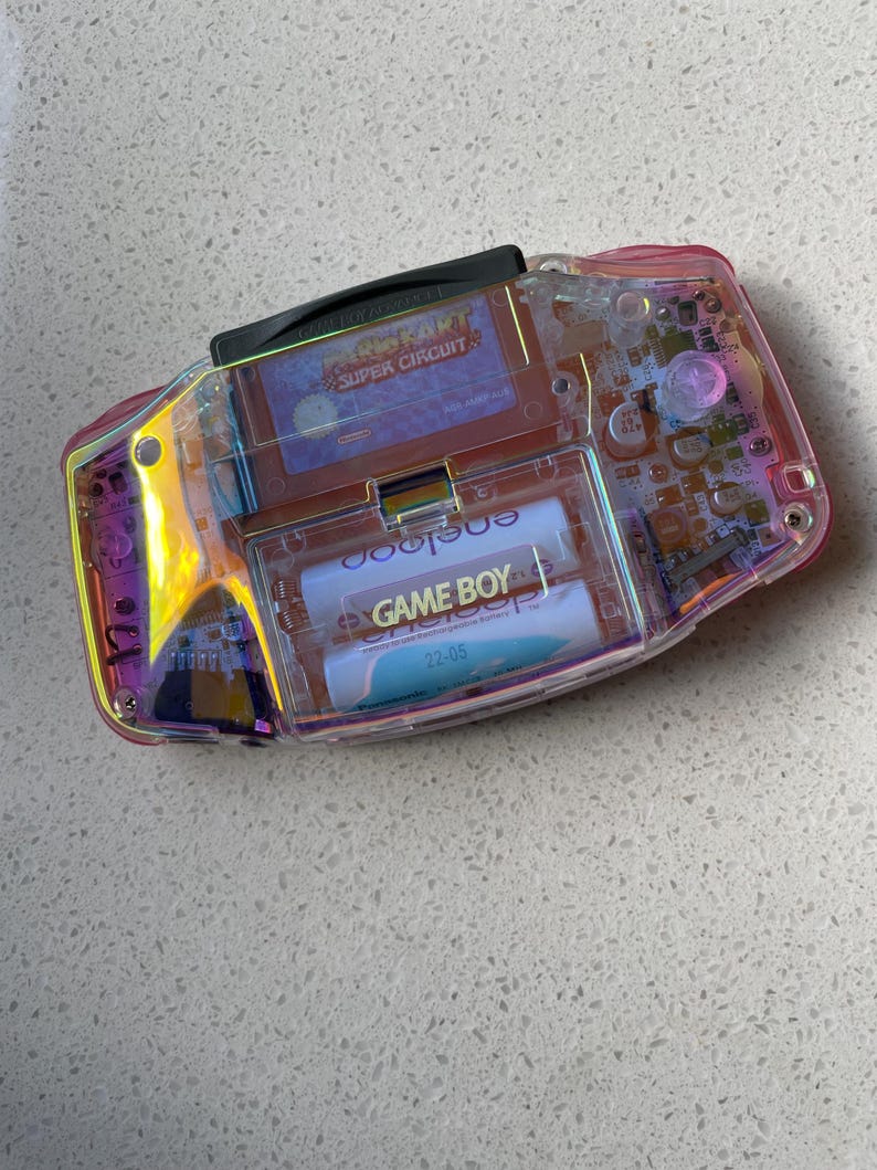 Nintendo Gameboy Advance GBA Game Boy AGB Backlit IPS V5 Crystal Clear ...