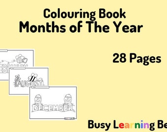 Months of the Year 12 Printable Coloring Sheet for Teachers ...