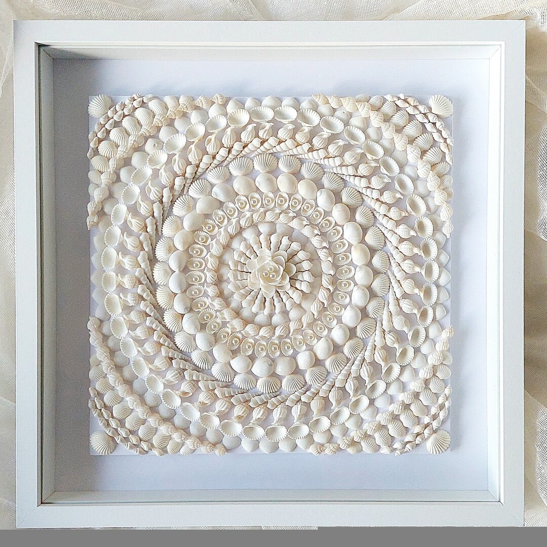 43cm Square Seashell Artwork - Etsy
