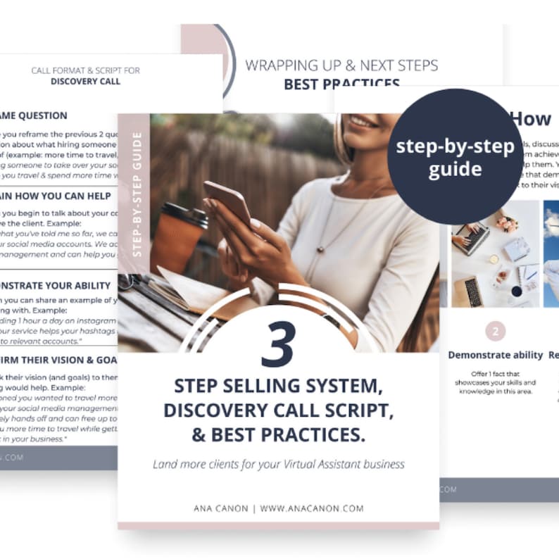 Virtual Assistant Discovery Call Script, & 3 Step Selling System - Etsy