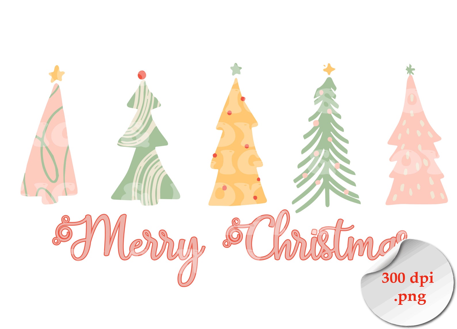 Retro Pink Christmas Tree Sublimation PNG, Retro Christmas Png, Pink ...