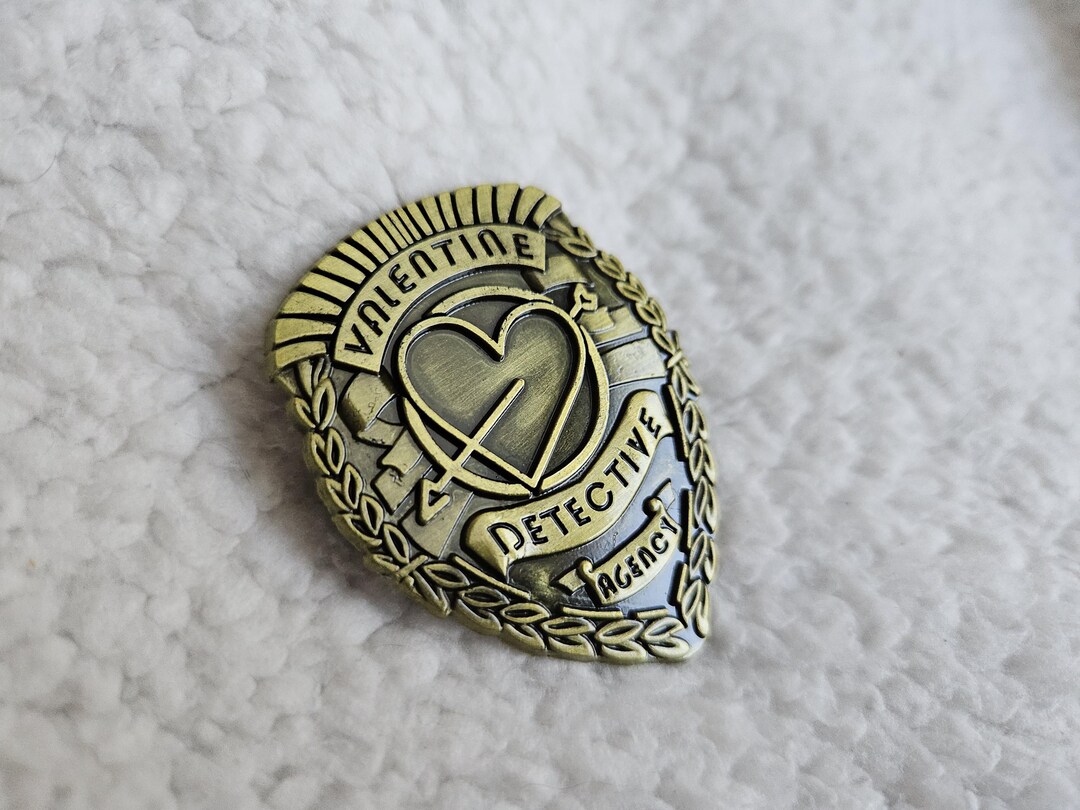 Valentine Detective Agency Badge – Fallout Inspired Zinc Alloy Replica ...