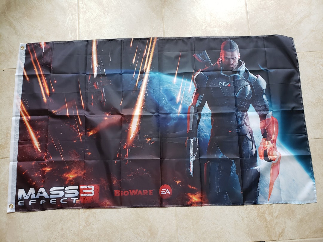 3x5ft Flag Mass Effect Male Shepard Wall Decor - Etsy