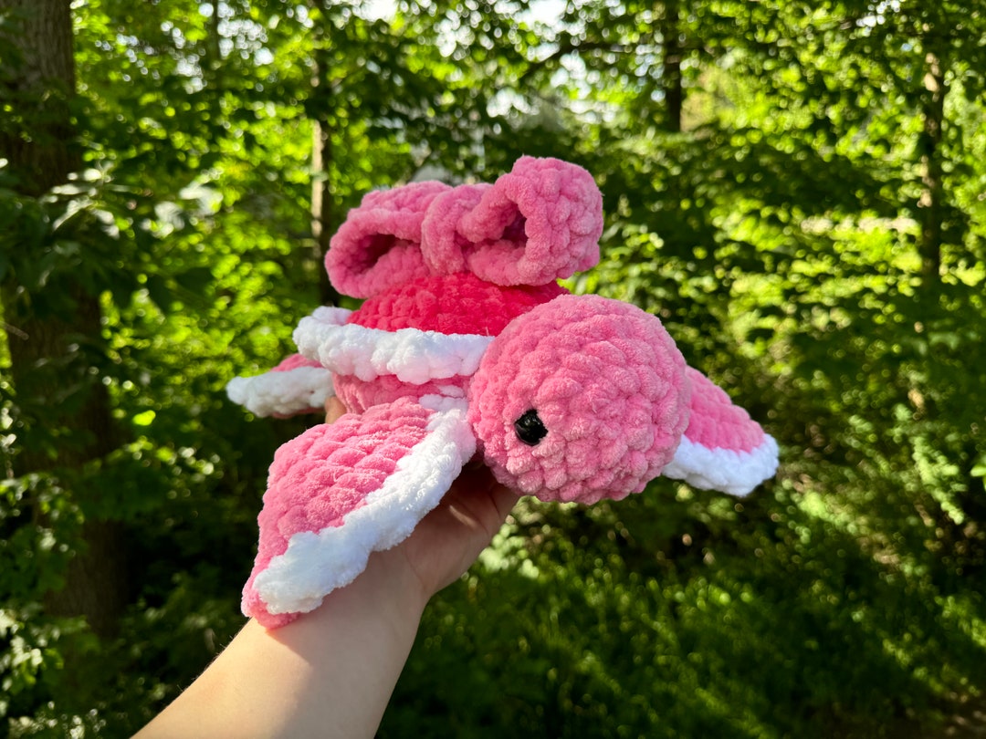 Crochet Coquette Turtle Plushie Handmade Stuffed Animal - Etsy