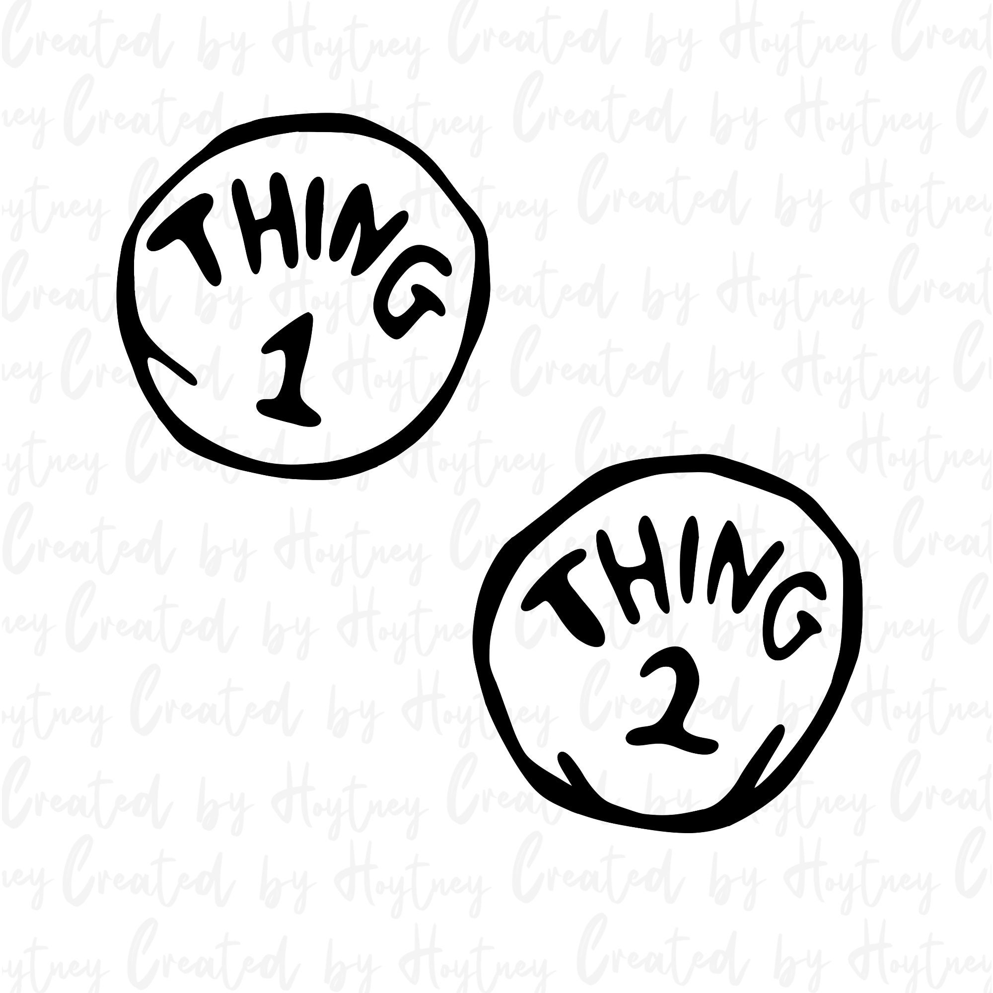 Thing 1 and Thing 2 PNG Separate Files - Etsy