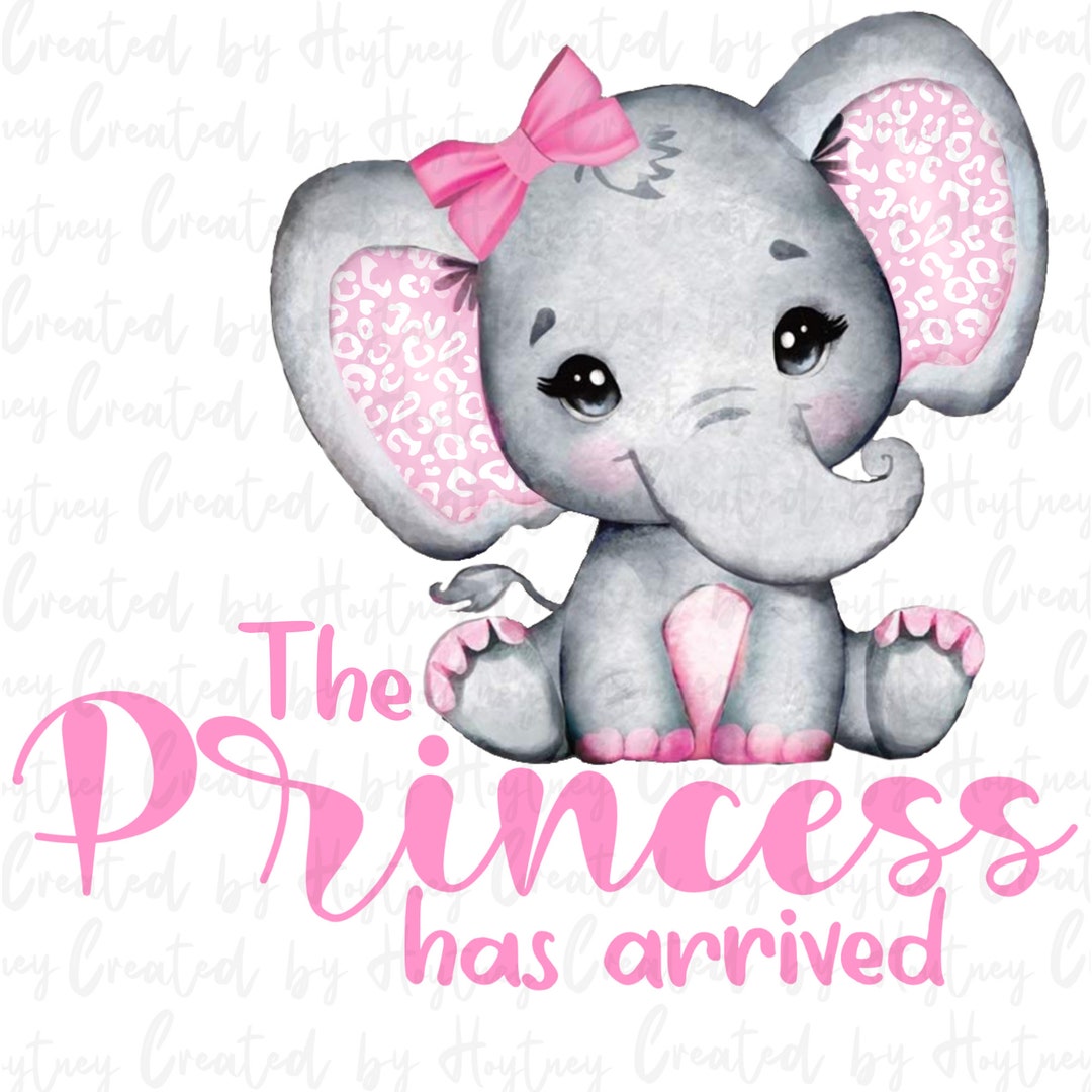 Princess Has Arrived Baby Pink Elephant Onsie Design Baby - Etsy