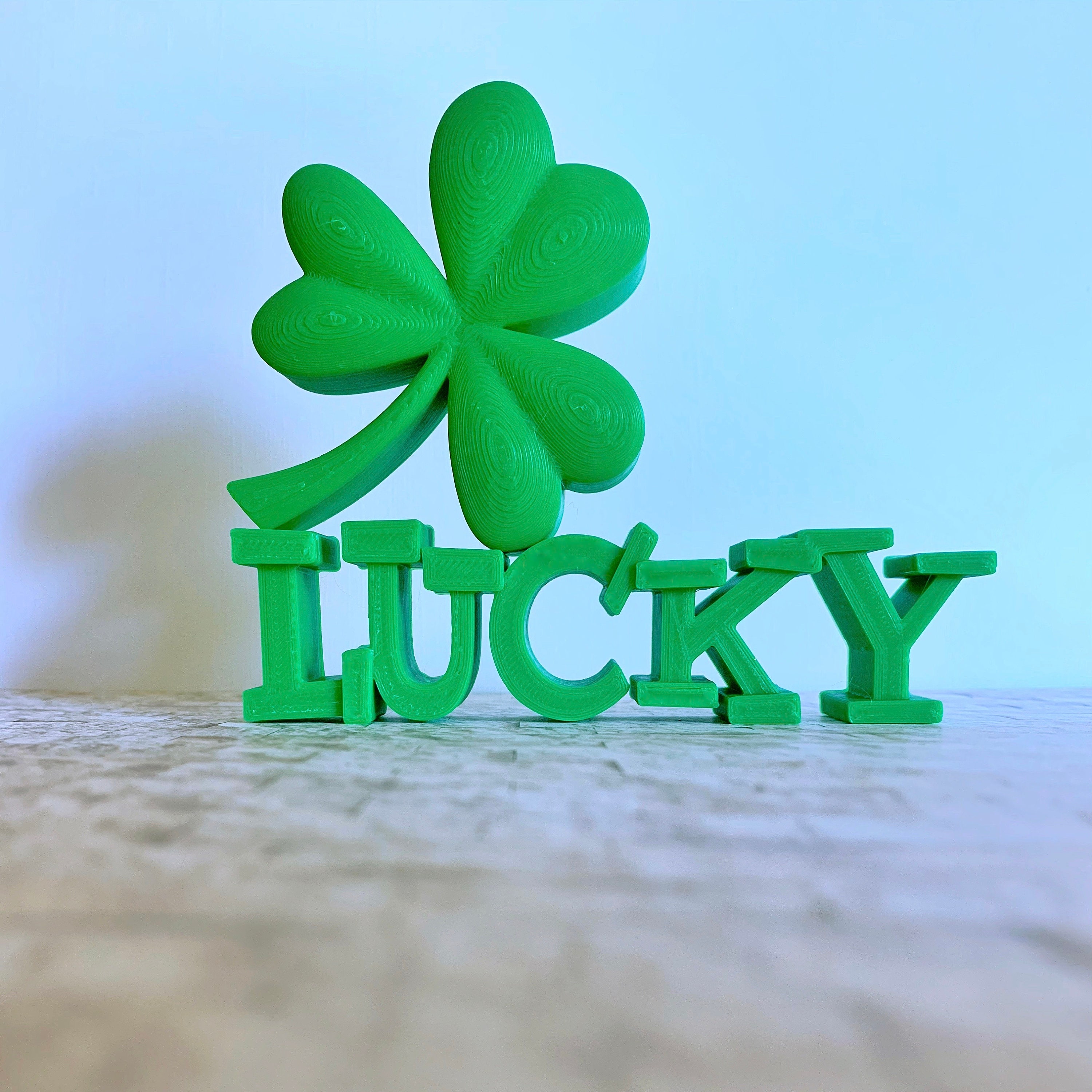 FILE for Lucky for 3D Printing Chunky St Patrick's Day Word Art - Etsy