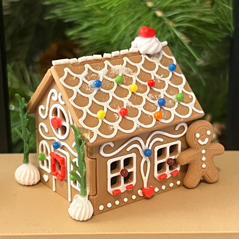 Mini Gingerbread House Kit – 1:6 Scale Holiday Decor for Miniverse ...