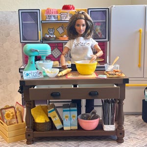 1/6 Scale Work Table: Miniature Doll Furniture - Etsy