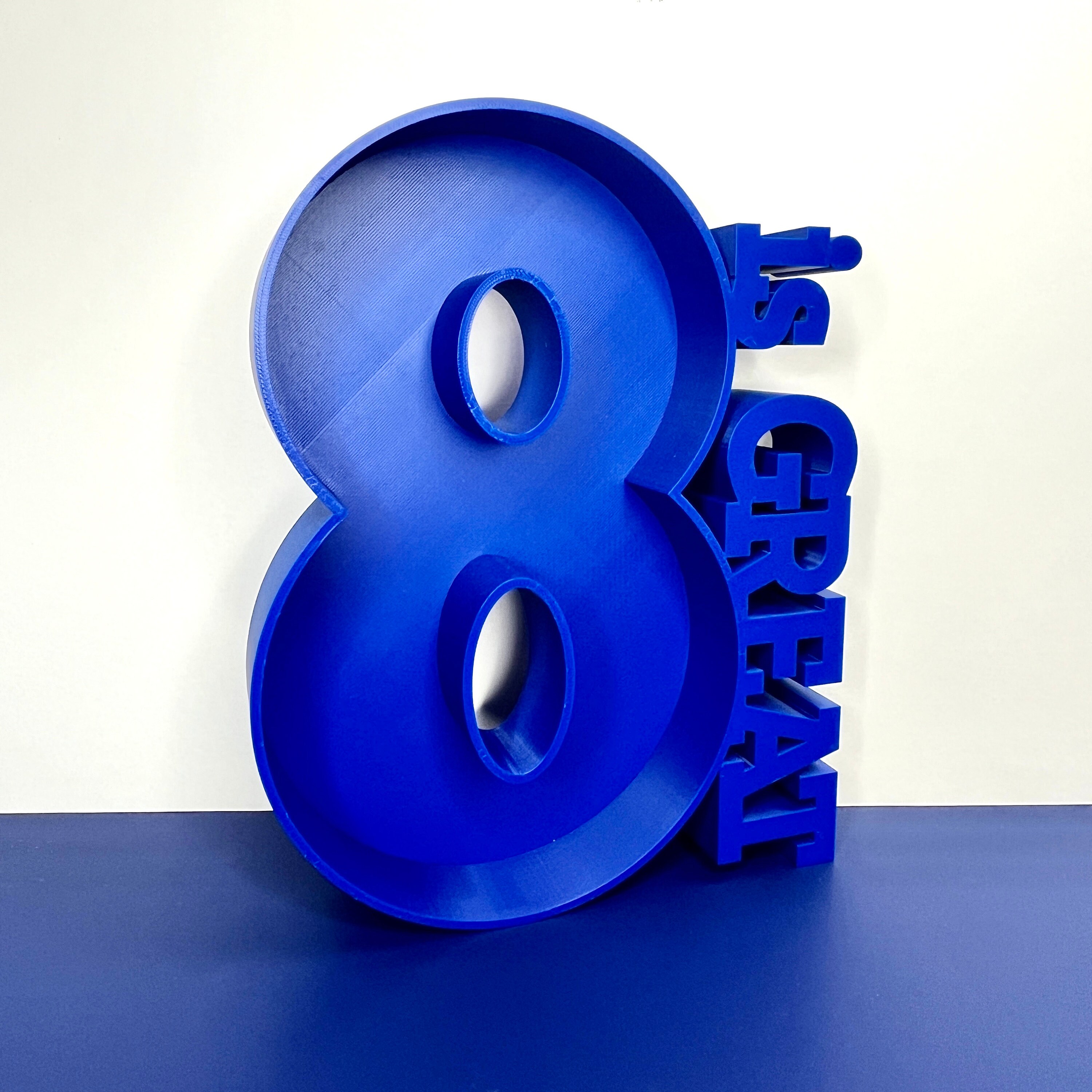 FILE for "8 is Great" 3D Printing | Box Tray Fillable Number ...