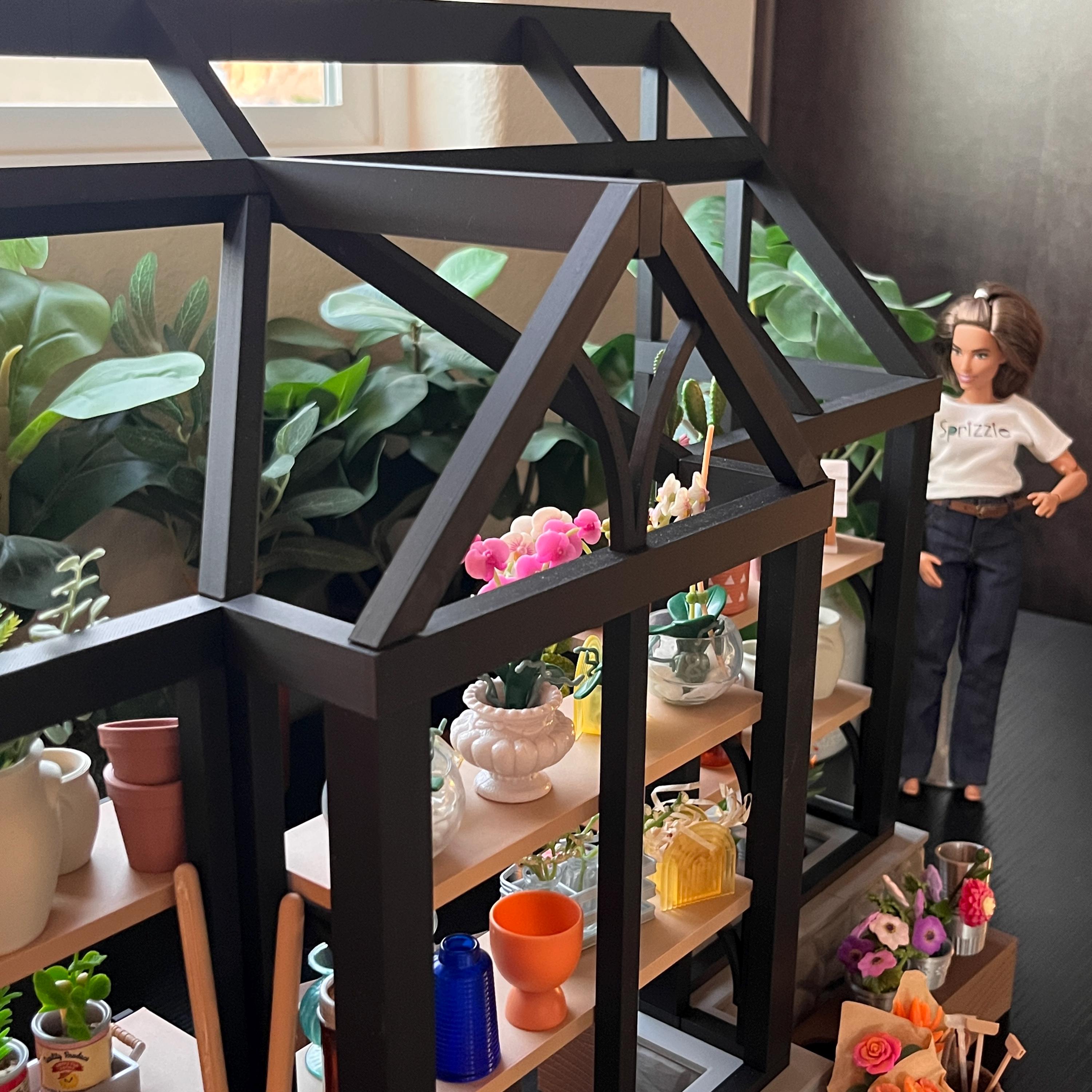 KIT for Miniature Greenhouse – 1:6 Scale Conservatory Diorama for Dolls ...