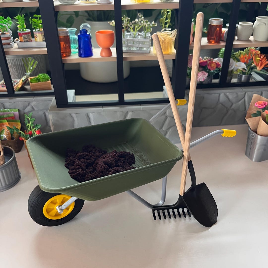 Wheelbarrow for 1:6 Scale – Garden Prop for Fashion Dolls, Dioramas ...