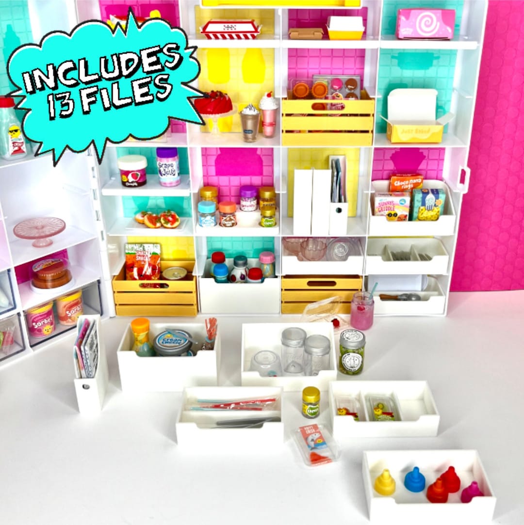 FILE for 3D Printed Drawers and Shelf (13 Files) for Miniverse All You ...