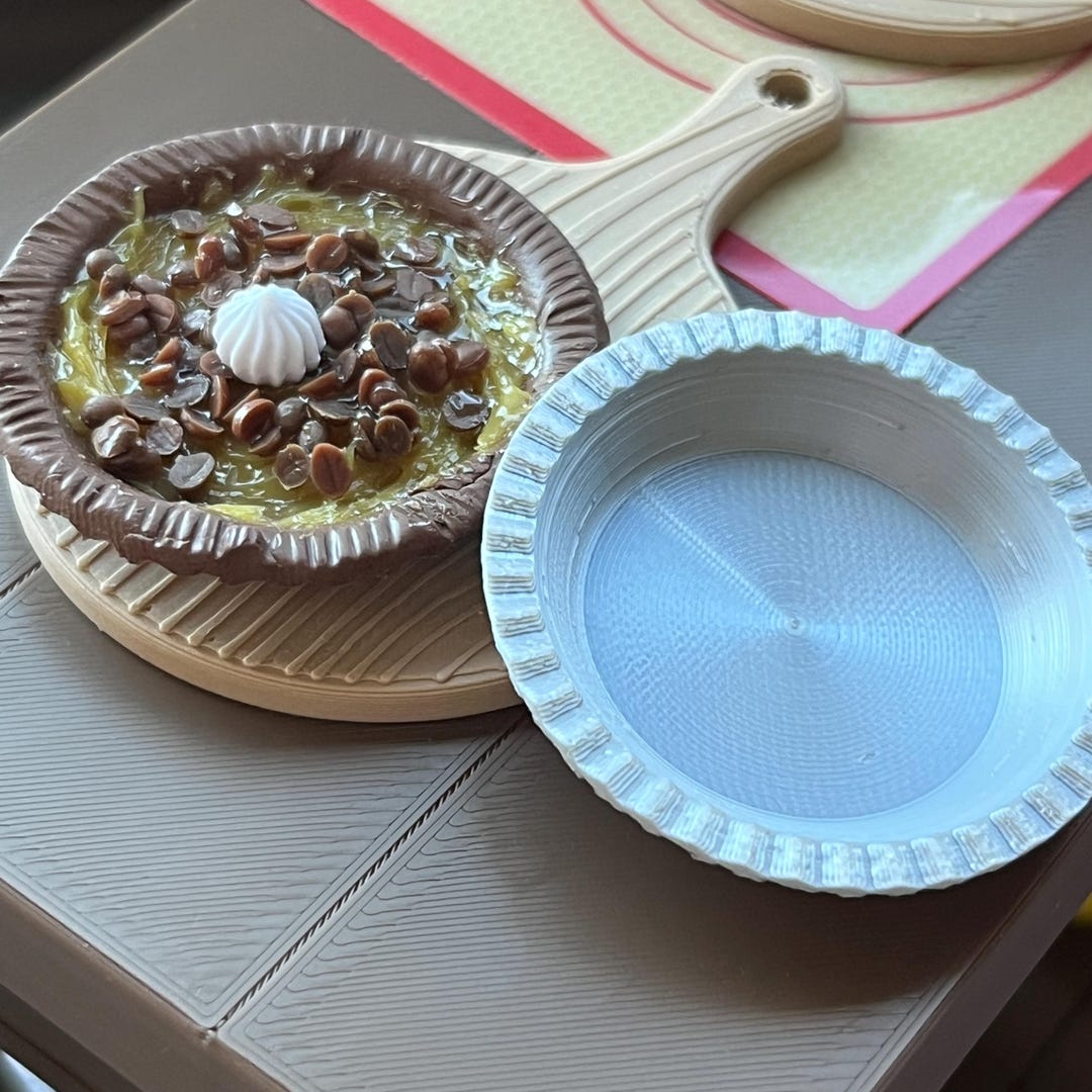 FILE for Mini Pie Plate, for 3D Printing STL Download, 1:6 Scale ...