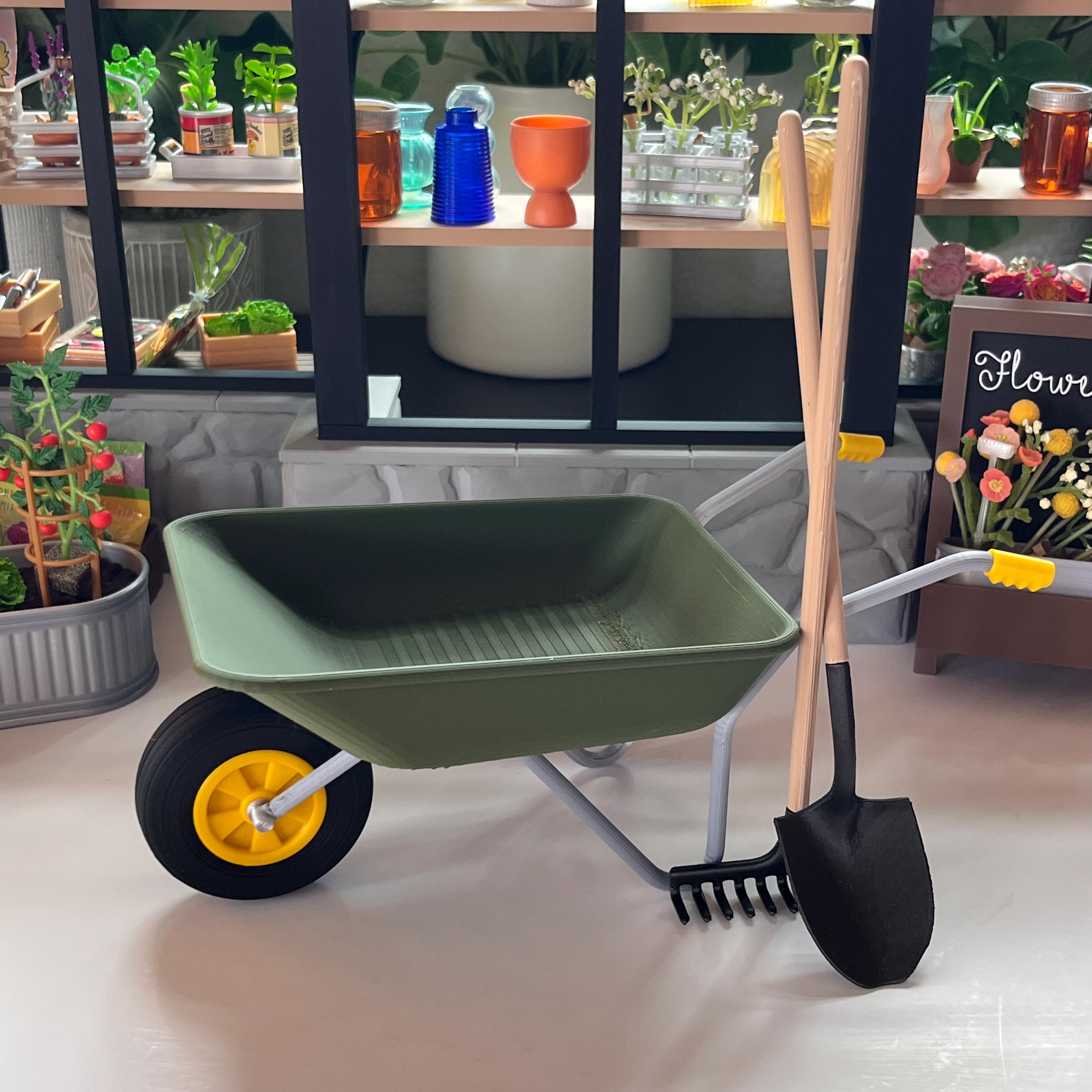 FILE for Wheelbarrow, 1:6 Scale, 3D Printing – Miniature Wheelbarrow ...