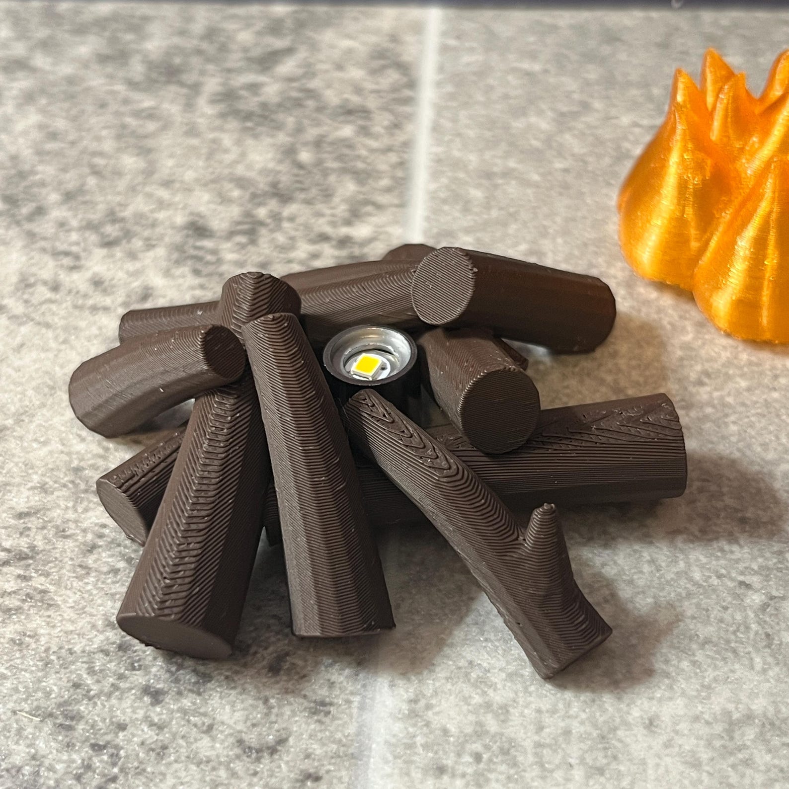 Miniature LED Campfire | 1:6 Scale Dollhouse Fire Prop - Etsy