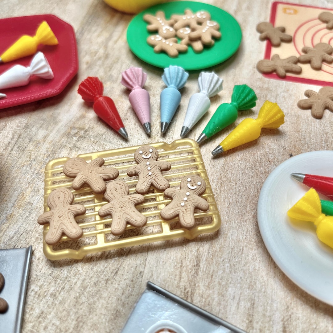 Miniature Gingerbread Cookie Decorating Set – Bakers Dozen + Optional ...