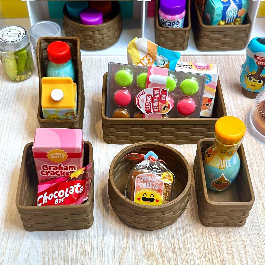 FILE for Miniverse Basket 3D Print File: 1/6 Scale Pantry Storage (set ...