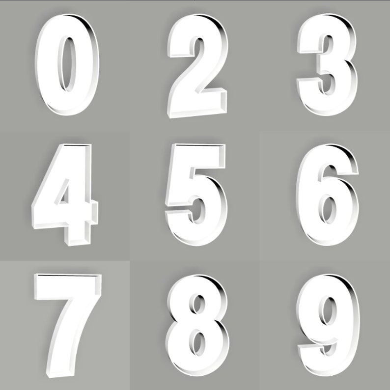 FILE for 3D Printable Number Boxes STL Files: Party Decor (digital ...