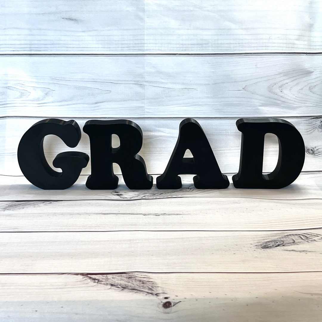 FILE for GRAD Block Letters for 3D Printing, Graduation Decorations ...