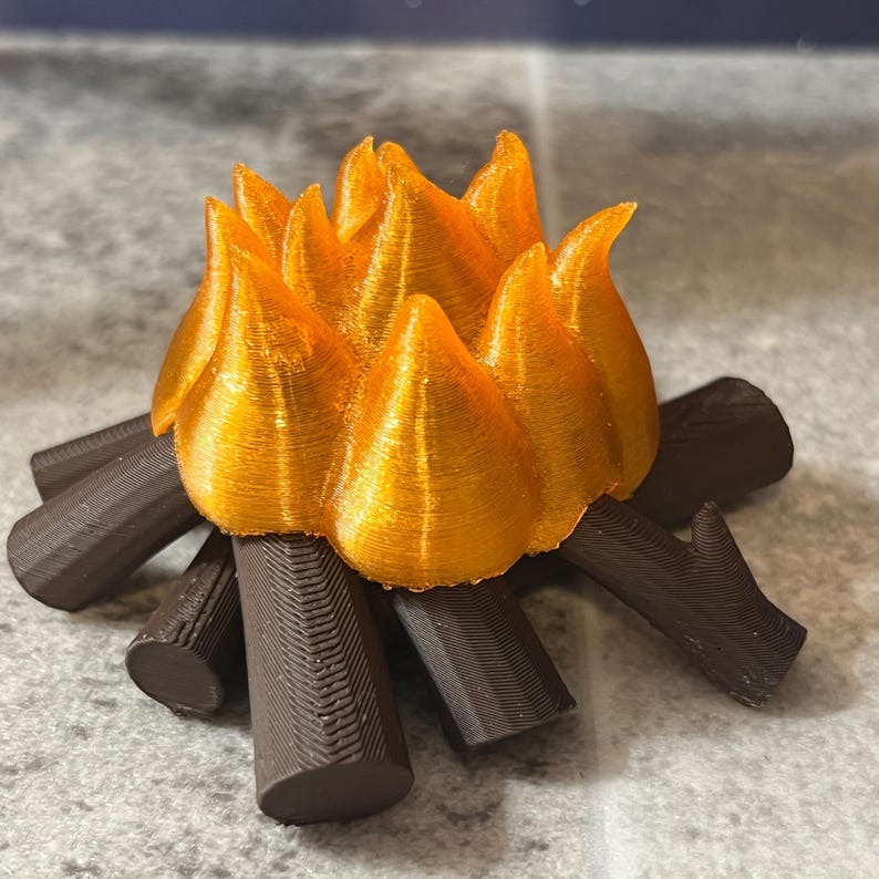 Miniature LED Campfire | 1:6 Scale Dollhouse Fire Prop - Etsy