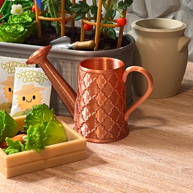 1/6 Scale Copper Watering Can – Functional Dollhouse Accessory - Etsy