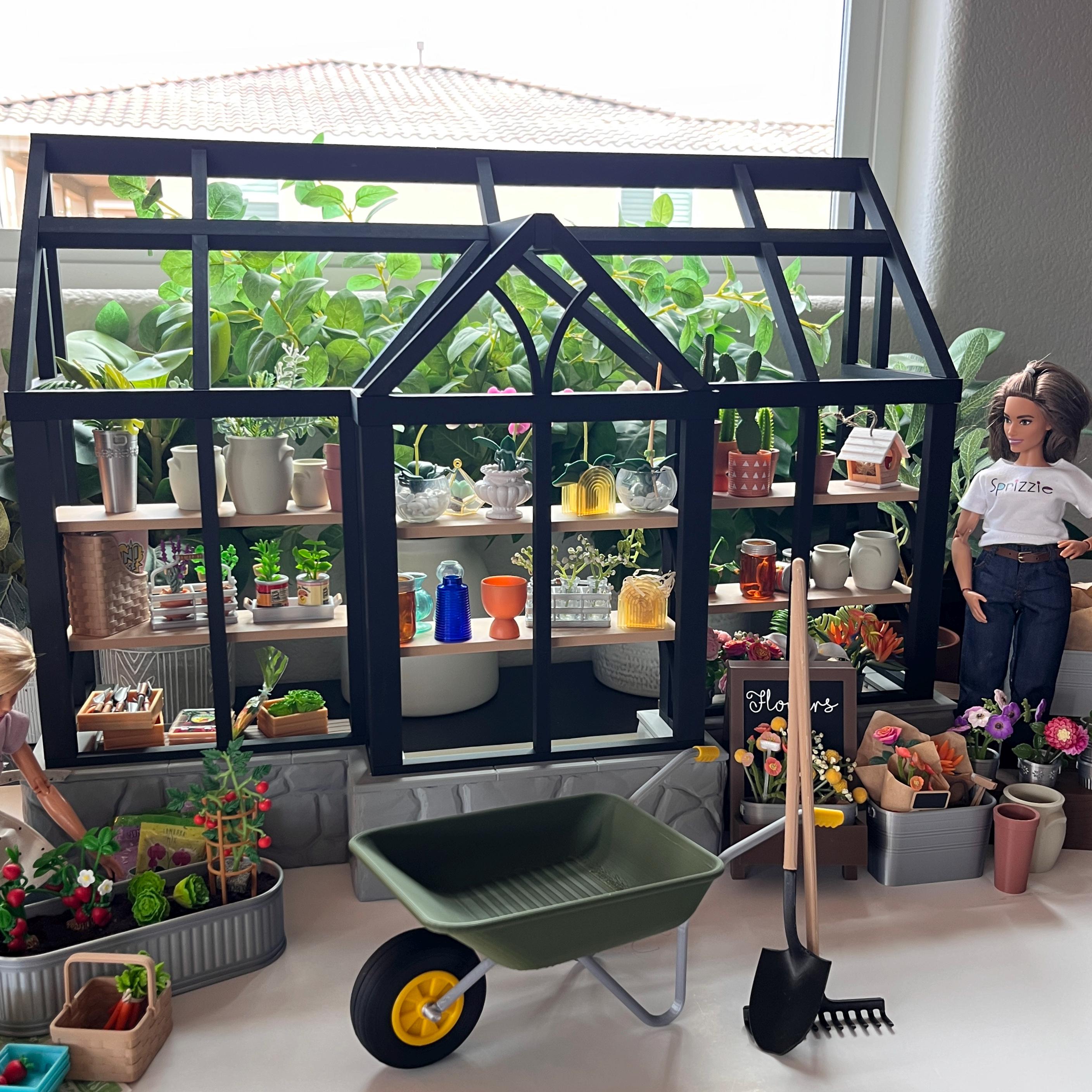KIT for Miniature Greenhouse – 1:6 Scale Conservatory Diorama for Dolls ...