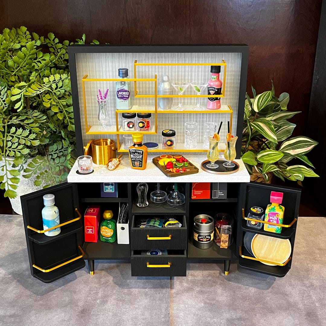 FILE for Miniature Bar - 3D Print STL File for Download, 1:6 Scale ...