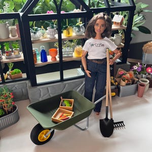 1:6 Scale Miniature Rake & Shovel Set – Dollhouse Gardening – 3D ...