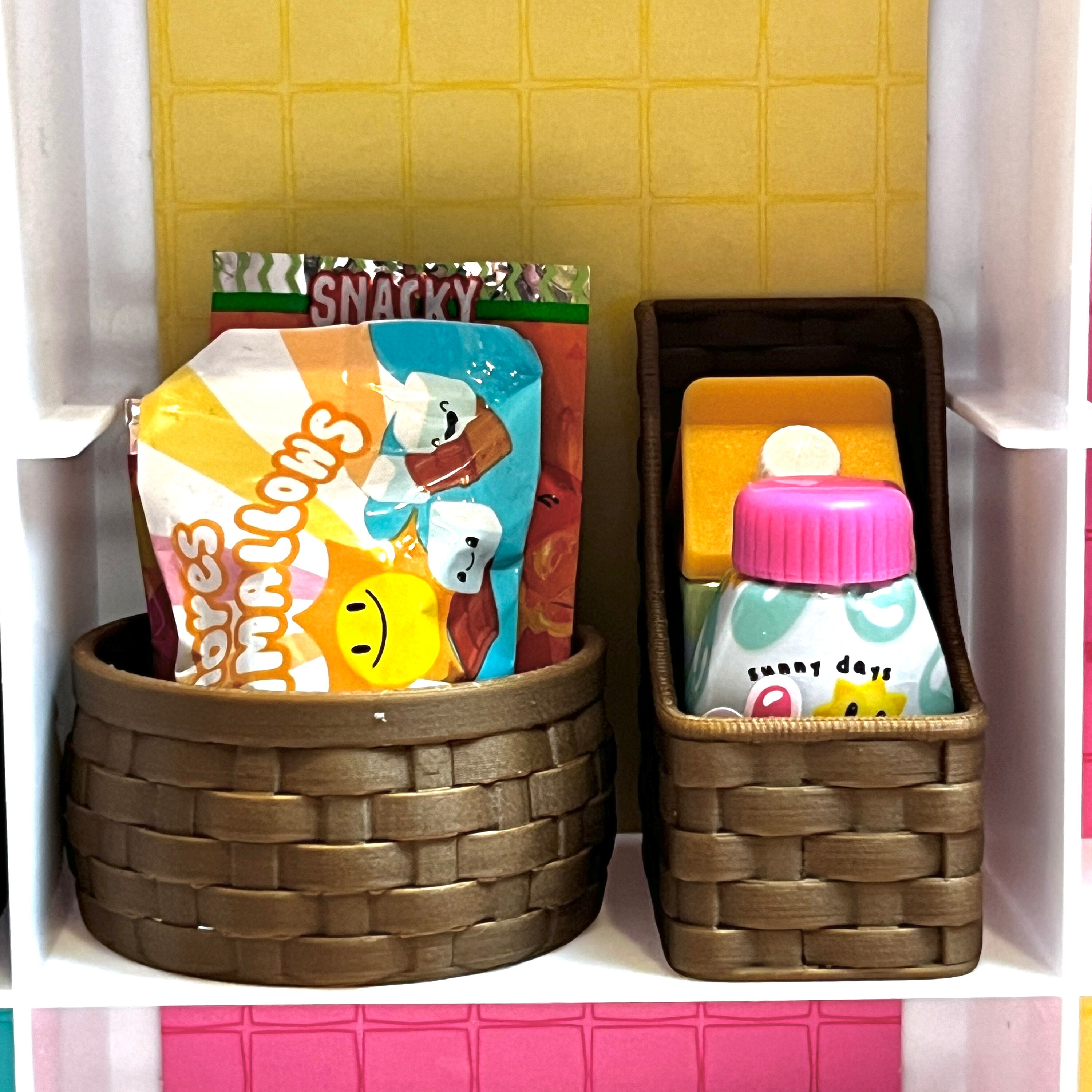 Miniature Pantry Baskets: 1/6 Scale Miniverse Dollhouse Storage - Etsy