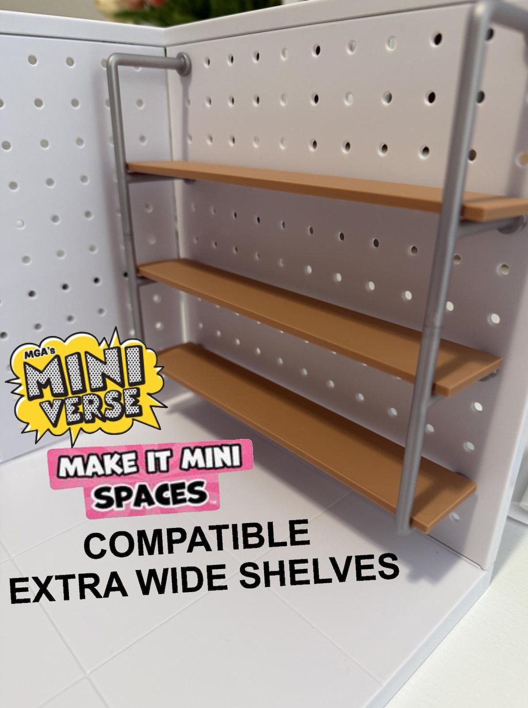 Miniverse Spaces Extra Wide Shelves | Set of 3 | Custom Colors ...