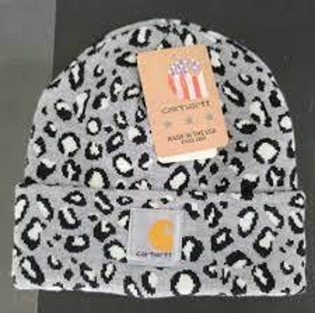 Woolen Hat, Hat Custom Embroidery, Leopard Print Beanie, Adult Beanie ...