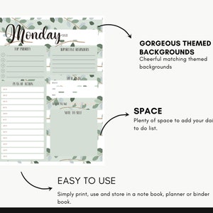 Eucalyptus, Australia Diary, Printable Planner, Daily Planner, Weekly ...
