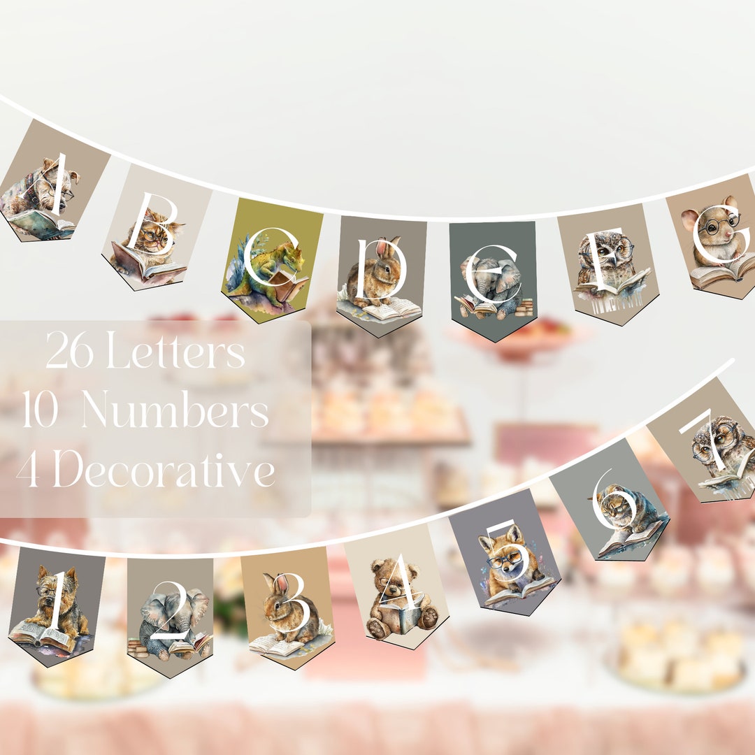 Book Week Bunting, Book Week Theme, Birthday Printable Banner, School ...