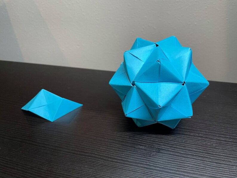 Modular Origami Triambic Icosahedron Sculpture - Etsy
