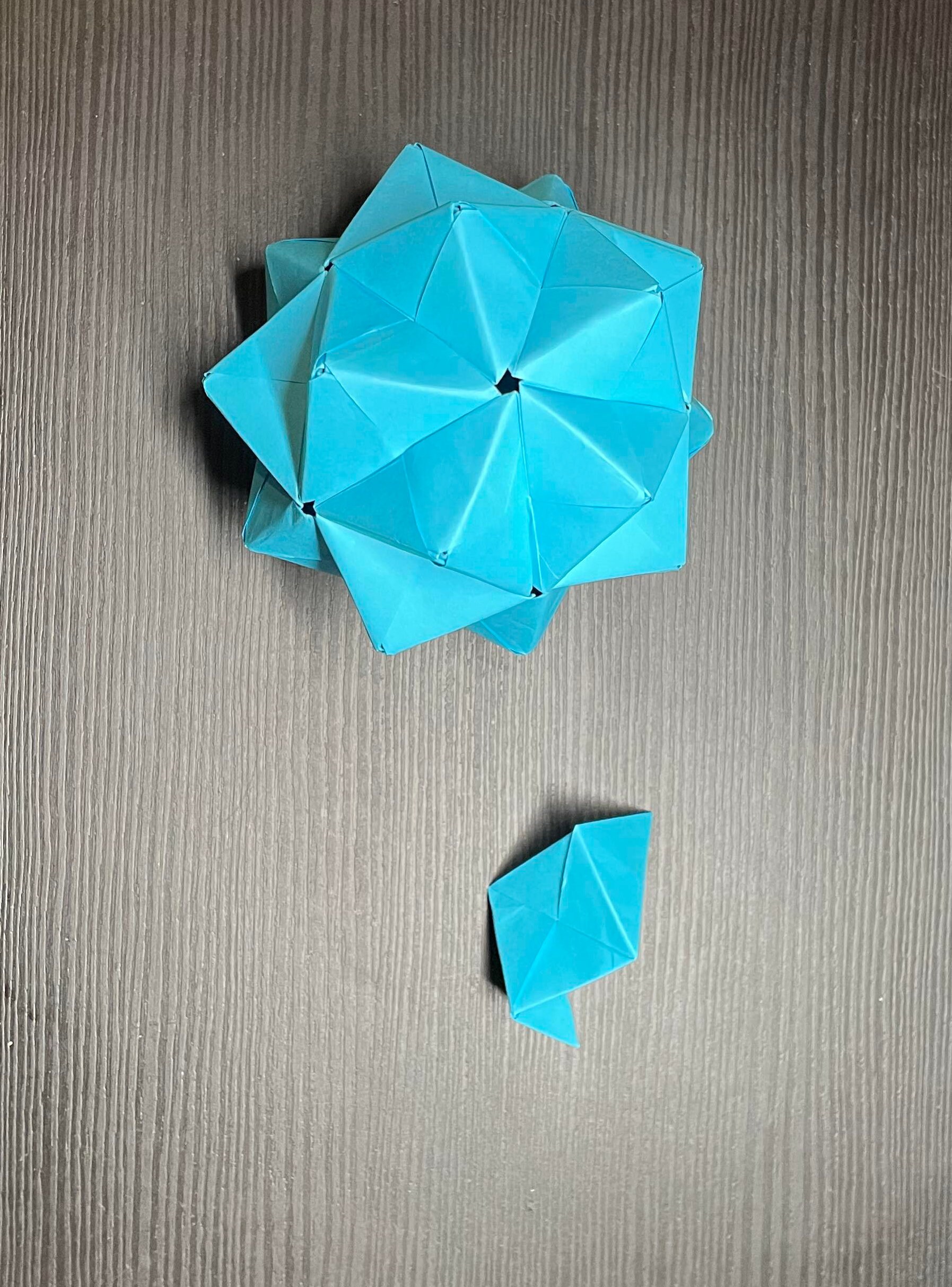 Modular Origami Triambic Icosahedron Sculpture - Etsy