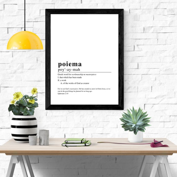 Poiema Definition Printable | Etsy