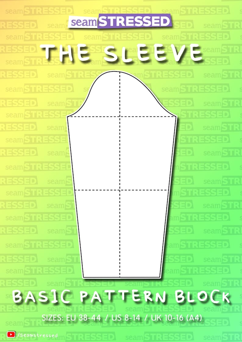The Sleeve - Basic Pattern Block - Sizes 38-44 - Etsy