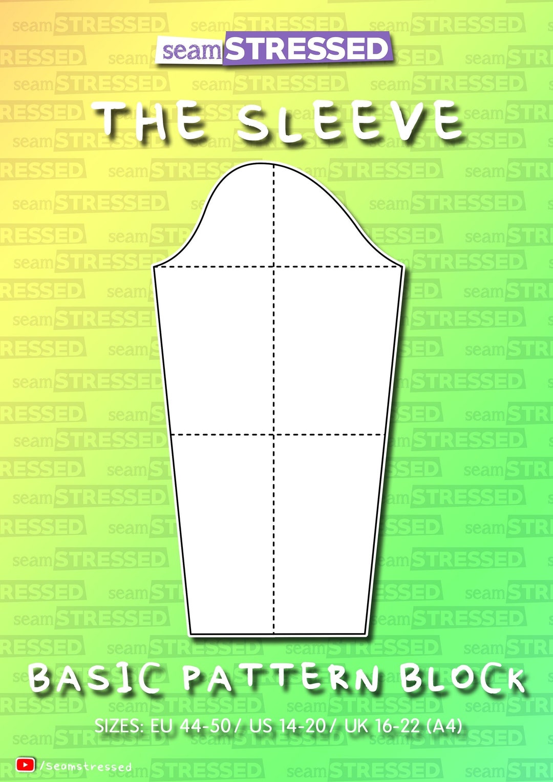 The Sleeve - Basic Pattern Block - Sizes 44-50 - Etsy