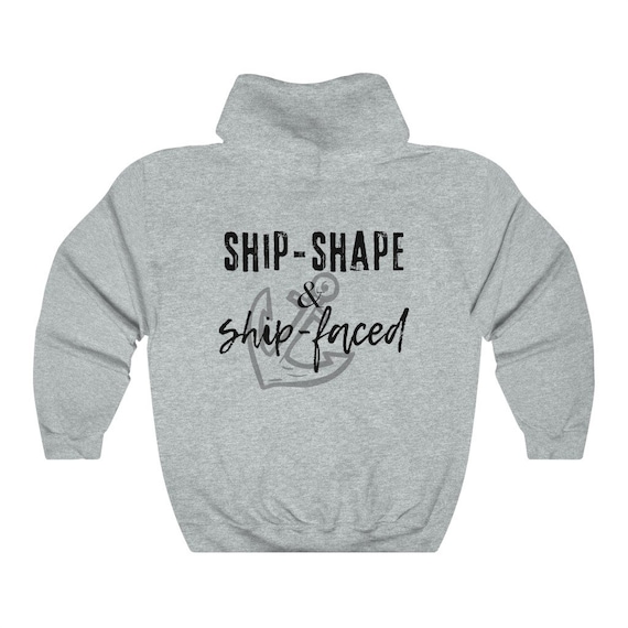 Ship Shape and Ship-faced Back Print Hoodie for Men for - Etsy
