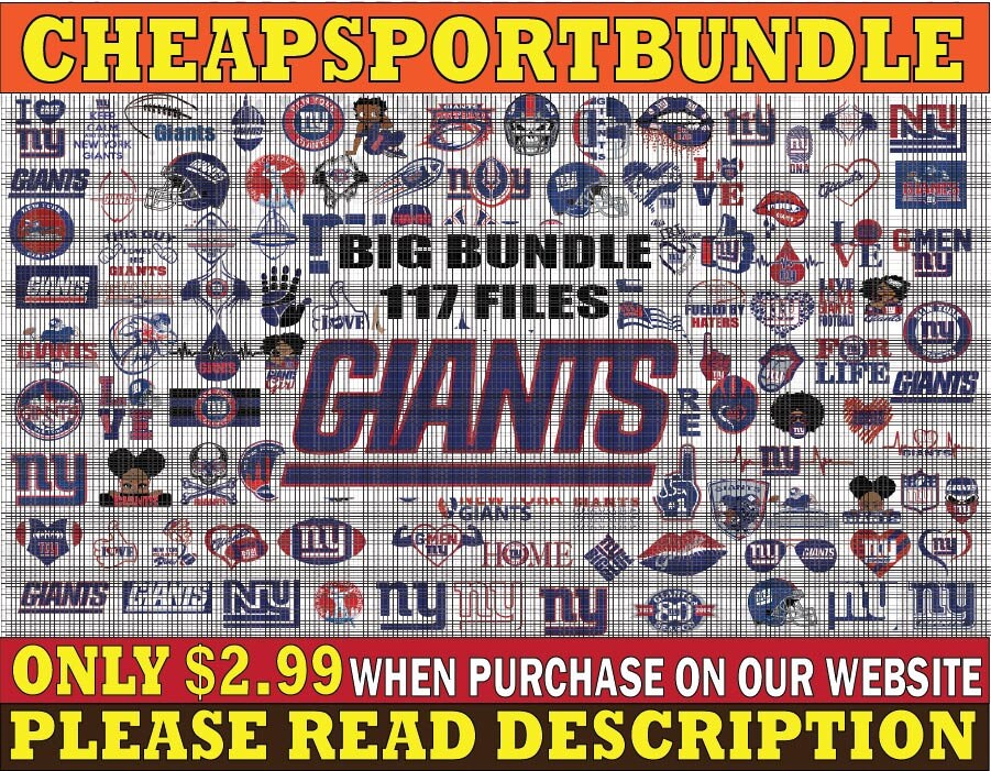 New-york-giants-svg Clipart Bundle Cutting File NFL - Etsy