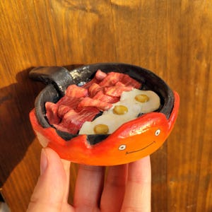 Handmade Calcifer Ceramic Dish – Anime Jewelry Tray, Painted Plate - Etsy